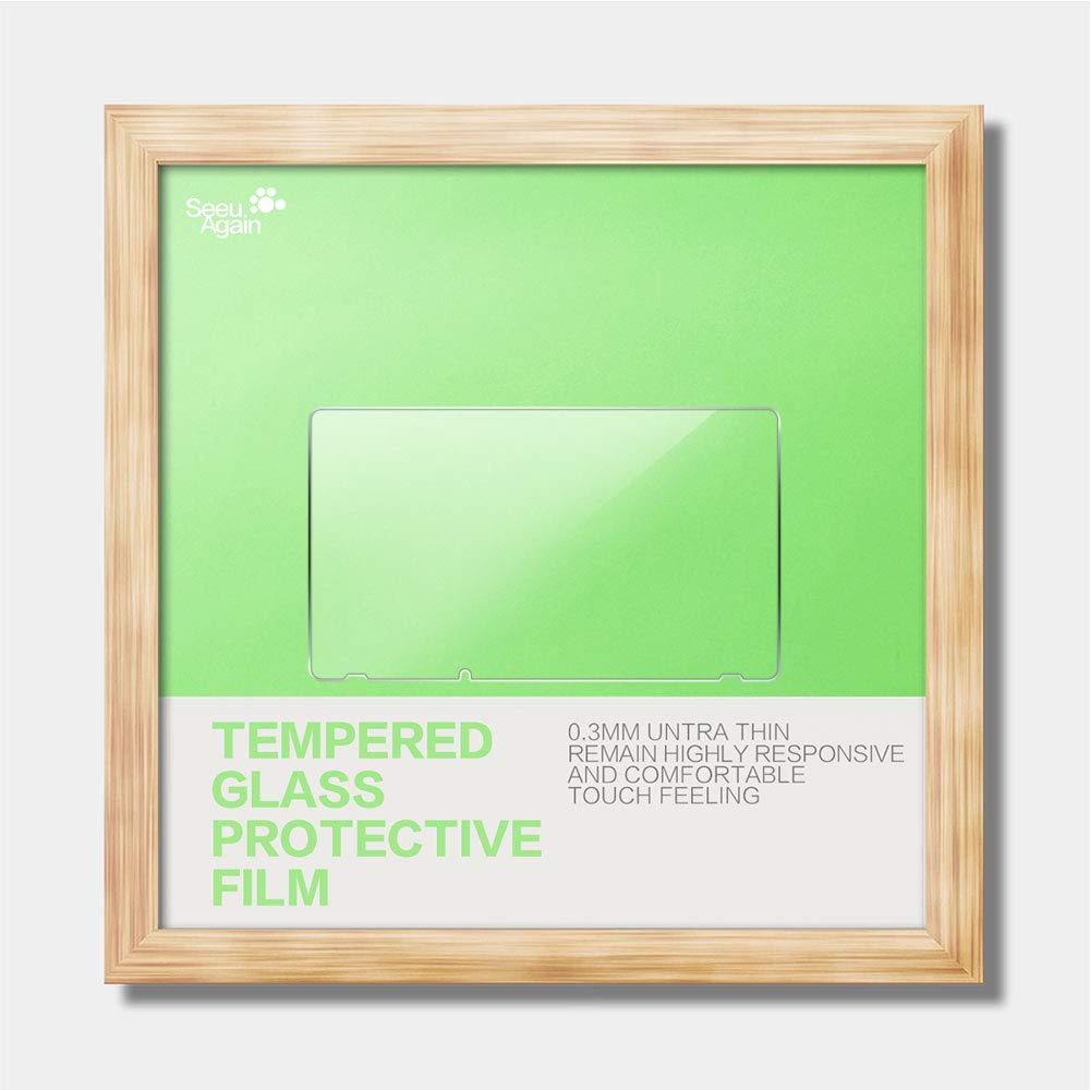 Fit Switch Screen Protector-(3 Pack) SEEU. AGAIN Ultra-thin Anti-Fingerprint Anti-Scratch Clear 9H Hardness Full Coverage Silk Print Tempered Glass Protective Film Compatible Nintendo Switch