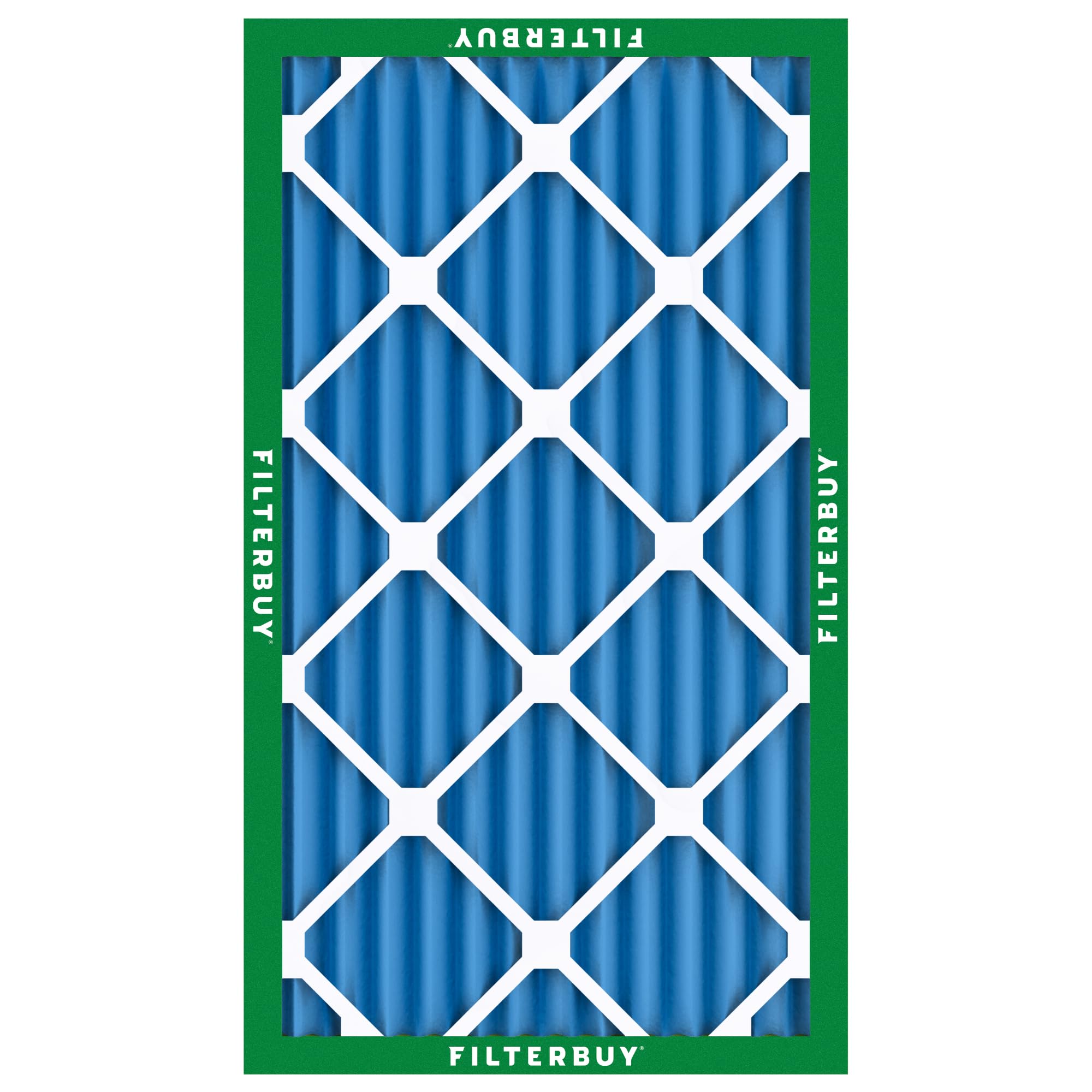 Filterbuy 14x25x2 Air Filter MERV 13 Optimal Defense (6-Pack), Pleated HVAC AC Furnace Air Filters Replacement (Actual Size: 13.50 x 24.50 x 1.75 Inches)