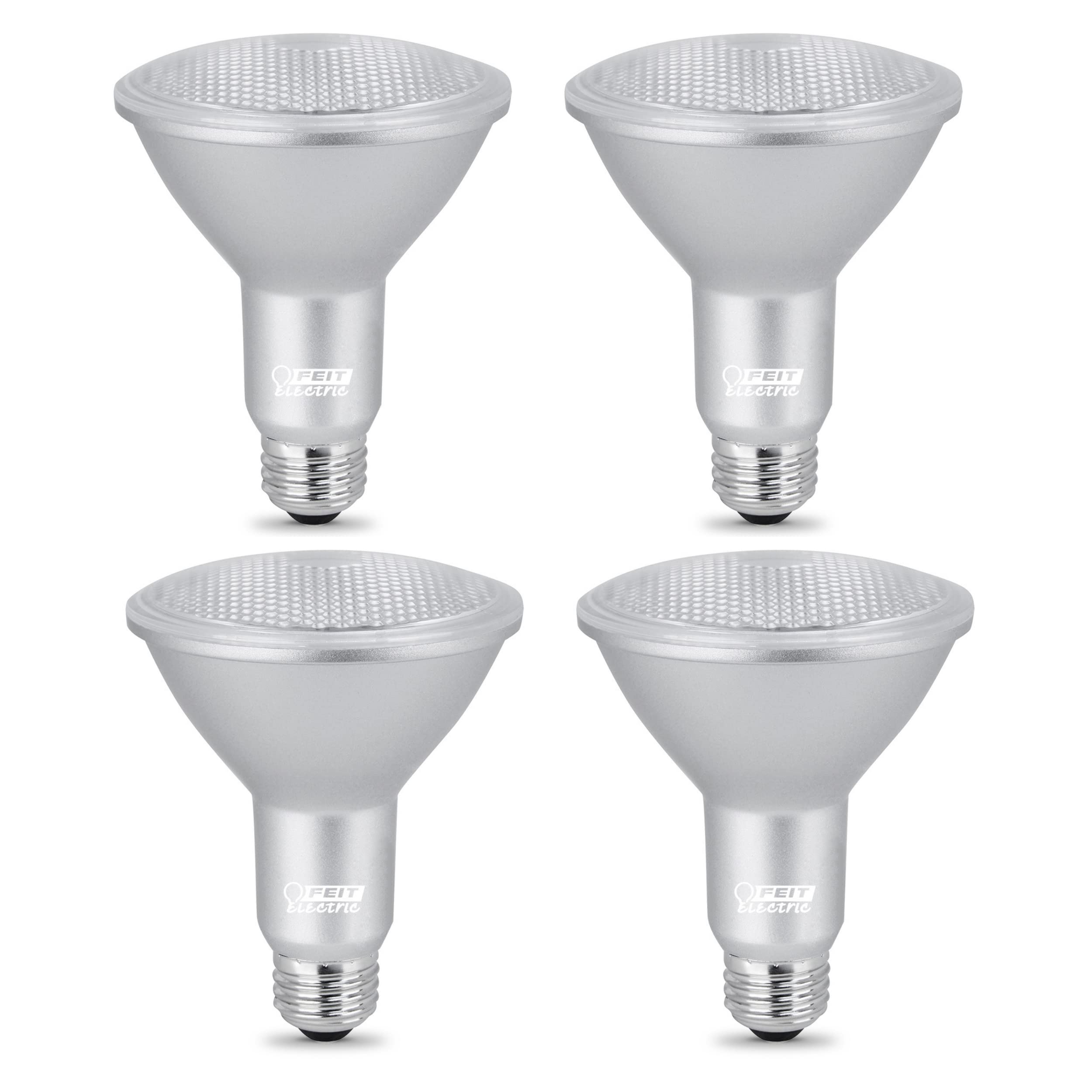 Feit Electric LED PAR30L Bulbs, 75W Equivalent, Dimmable, 5000K Daylight, 750 Lumens, 22 Year Lifetime, E26 Base, PAR30 Flood Lights, Spotlight Bulb,Weatherproof, 4 Bulbs, PAR30LDM/950CA/4