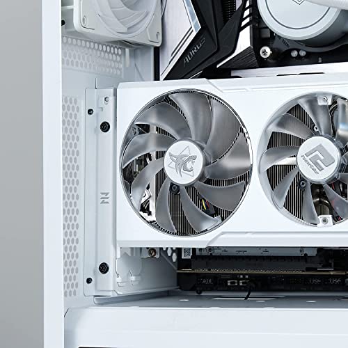 EZDIY-FAB Vertical Graphics Card Bracket PCIE Slot Plate, Vertical GPU Mount, Video Card VGA Support Kit -White