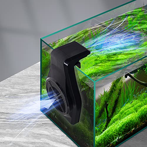 UPETTOOLS Fish Tank Chillers Fan,Aquarium Cooling Fan Cold Wind Chiller for Shrimp、Coral、Tropical and Sea Fish Tank(7-15Gal)