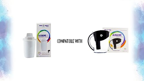 New Wave Enviro Alkaline Pitcher Replacement Cartridge 3 Pack, 80 Gallon Filter Life per Cartridge, Easy Installation, White