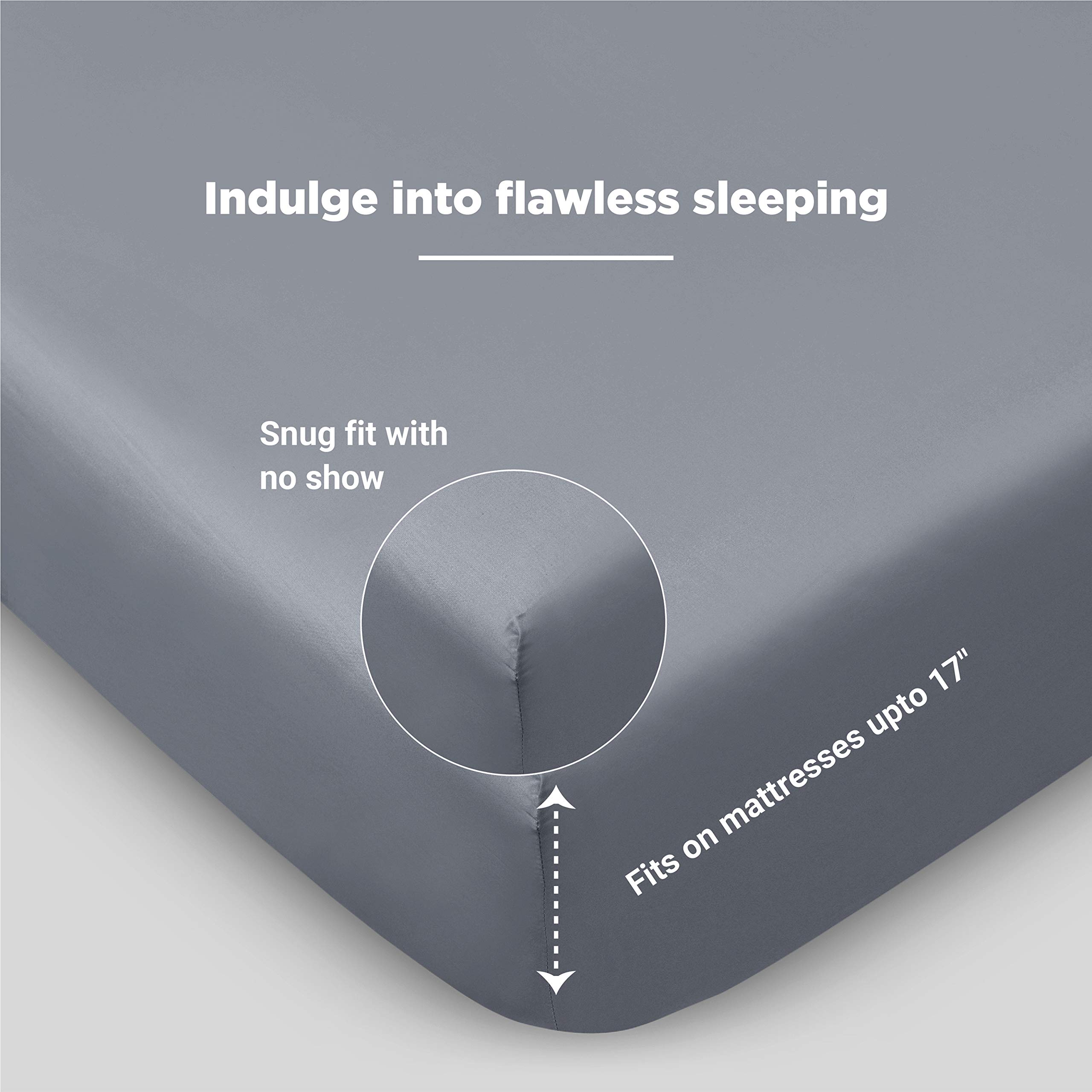 Fabdreams 100% Organic Cotton California King Size Sheet Set | 400 Thread Count Sheet Set | GOTS Certified | Long Staple Cotton | Upto 17" Elasticised Deep Pockets | Soft Silky Shiny | White