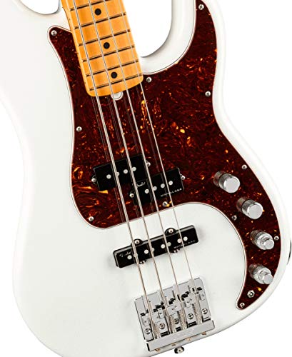Fender American Ultra Precision Bass, Arctic Pearl, Maple Fingerboard