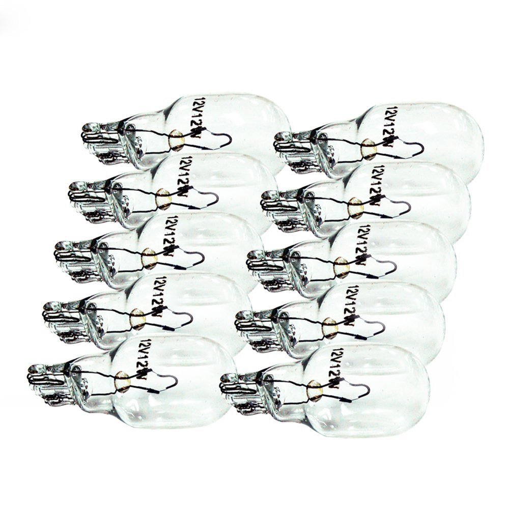 eTopLighting (10 Pack T5-12V-12W, T5 Wedge Base Replacement Bulb, 12 Volt 12 Watt Low Voltage, VPL1158