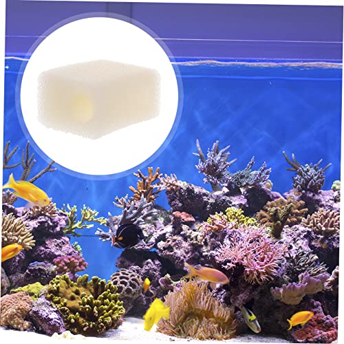 GLSTOY 12 Pcs Fish Tank Filter Cotton Aquarium Accessories Submersible Water Pump Aquarium Sponge Filter Pre- Filter Sponge Aquarium Fish Tank Sponge Filter Replacement Filter Beige Ocean