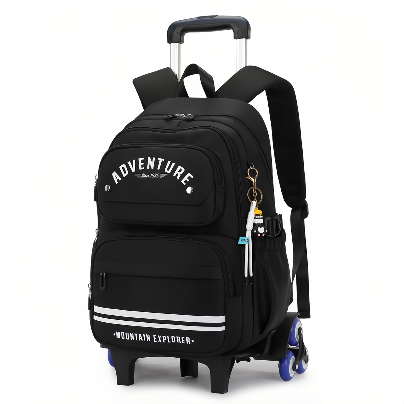 ETAISHOW Rolling Backpack for Girls Wheeled Bag Kids Trolley School Bag Roller Bookbag with Wheels Water-Resistant
