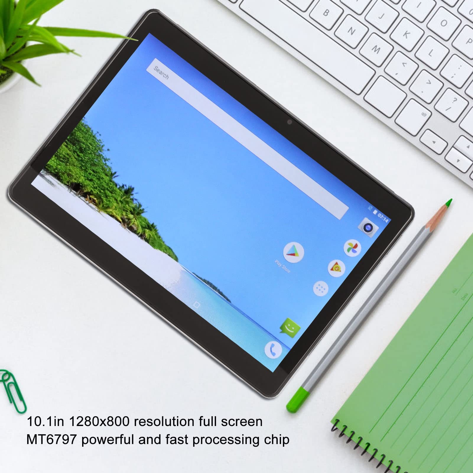 LBEC 10.1in Tablet, 100240V Three Card Slot 3GB 32GB Tablet PC for Office (US Plug)