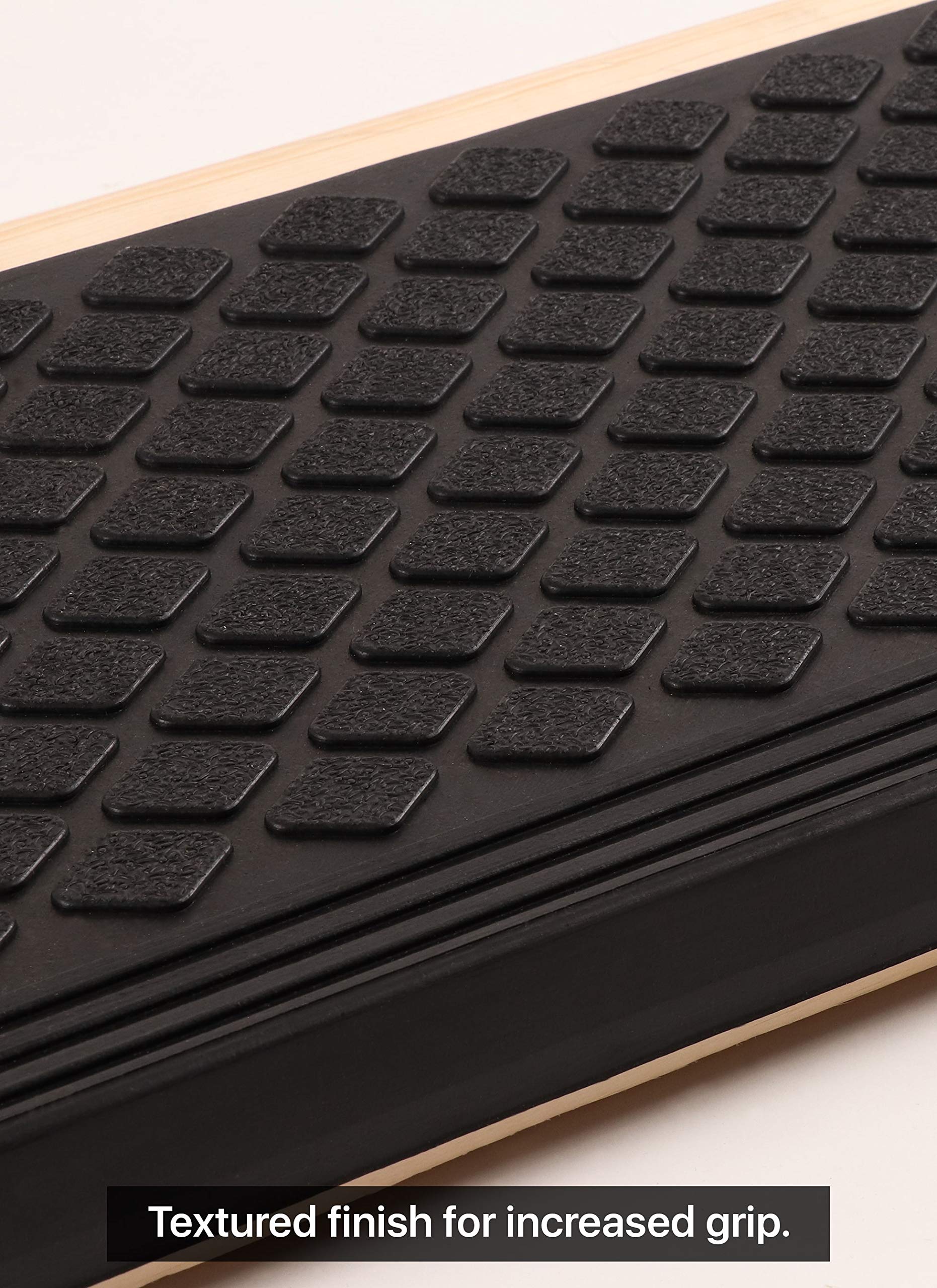 FINEHOUS Rubber Stair Treads Non-Slip Outdoor 48"x10" (4-Pack) β Anti-Slip Step Mat with Nosing