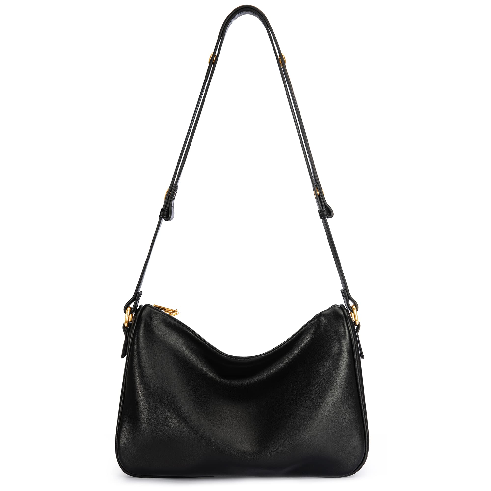 Montana West Large Shoulder Bag for Women Leather Crossbody Bag Classic Handbag & Purse MWC-120BK, Black