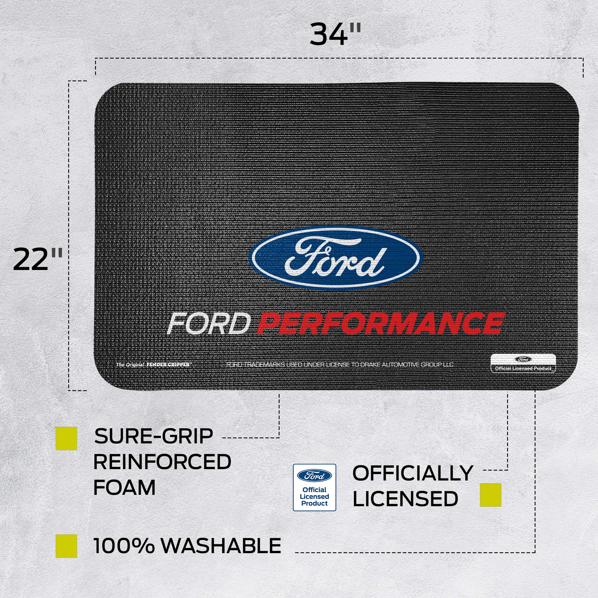 Fender Gripper Premium Fender Cover and Car Bumper Protector with Ford Performance Logo | Officially Licensed by Ford, Universal Fit, Model FG2142