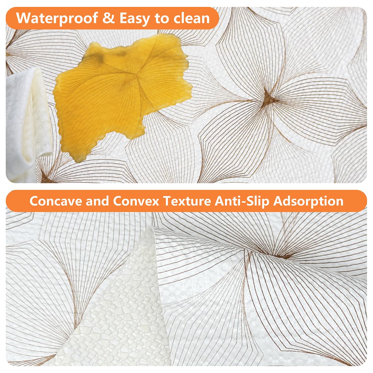 Quttisay Shelf Liner for Kitchen Cabinets,Non Adhesive Cabinet Liner,Non-Slip Drawer Liner,Waterproof Shelf Liner Easy to Clean Strong Grip Liner for Cabinets,Drawers,Cupboard,(Flower 12 inx10 FT)