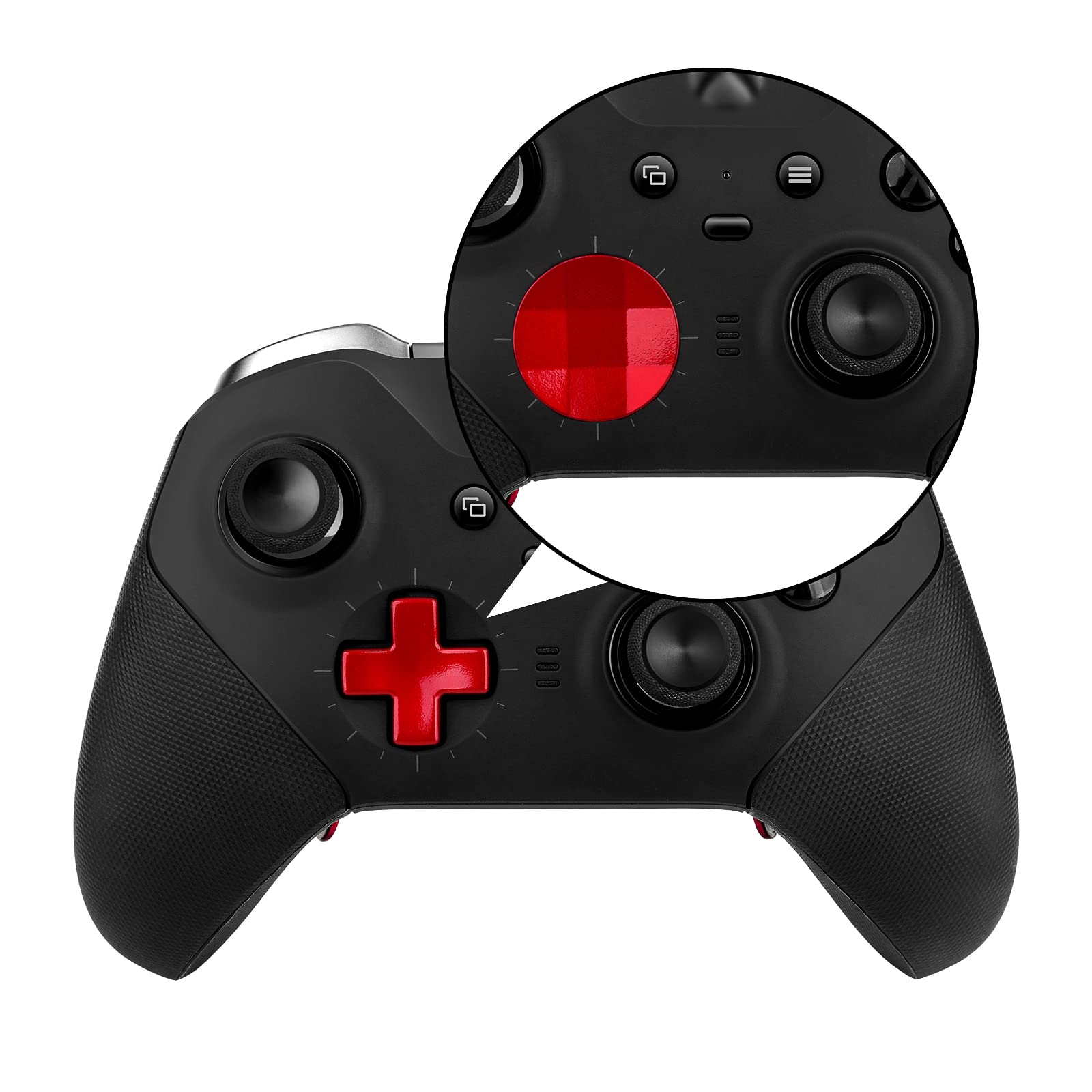 Paddles and D-Pads for Xbox Elite Controller, Metal Stainless Steel Replacement Part for Xbox One Elite Controller Series 2(Red)