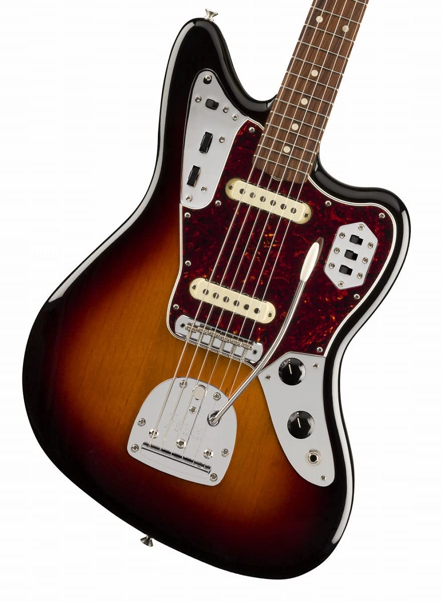 Fender Vintera 60s Jaguar Electric Guitar, with 2-Year Warranty, 3-Color Sunburst, Pau Ferro Fingerboard