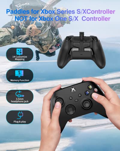 Paddles for Xbox Series Controller , Strike Pack Multifunctional Back Button Attachment for Xbox Controller, 2 Programming Back Keys / Memory Function/ 3.5mm Audio Jack (NOT for Xbox One Controller)