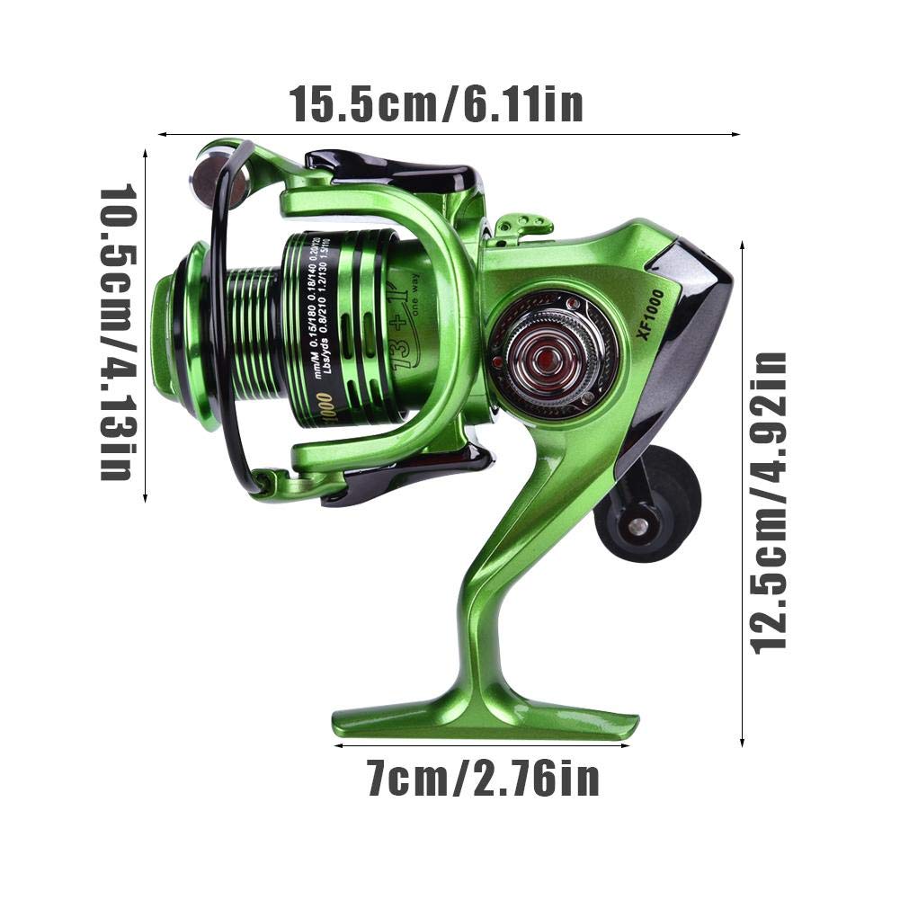 Fishing Reel, Salt Freshwater Metal Heavy Duty Lightweight Casting Spinning Fishing Reel Tackle Accessory(#3)