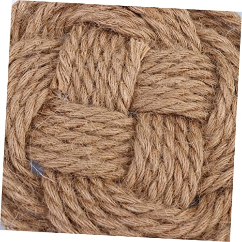 VOSAREA Table Coasters for Drinks Placemats Round Coasters for Drinks Absorbent Simple Cup Mat Cotton Placemat Cotton Rope Cup Coasters Cotton Cup Mat Cup Mat Handmade Home Placemat Jute