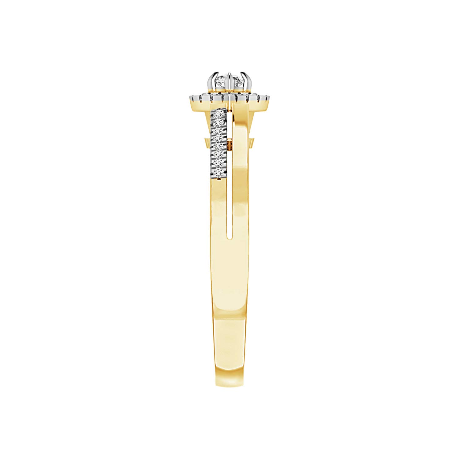 Eternal Bliss 1/6 cttw Round Natural Diamond Ladies Engagement Ring Solid In 10K Yellow Gold (7)