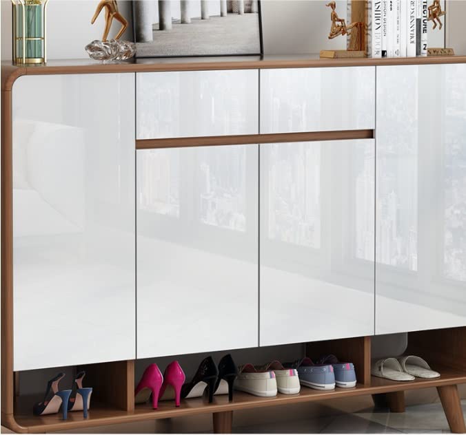 LDCHNH Multilayer Display Shoerack Wood Assembly Narrow Bedroom Shoe Rack Entryway Stackable