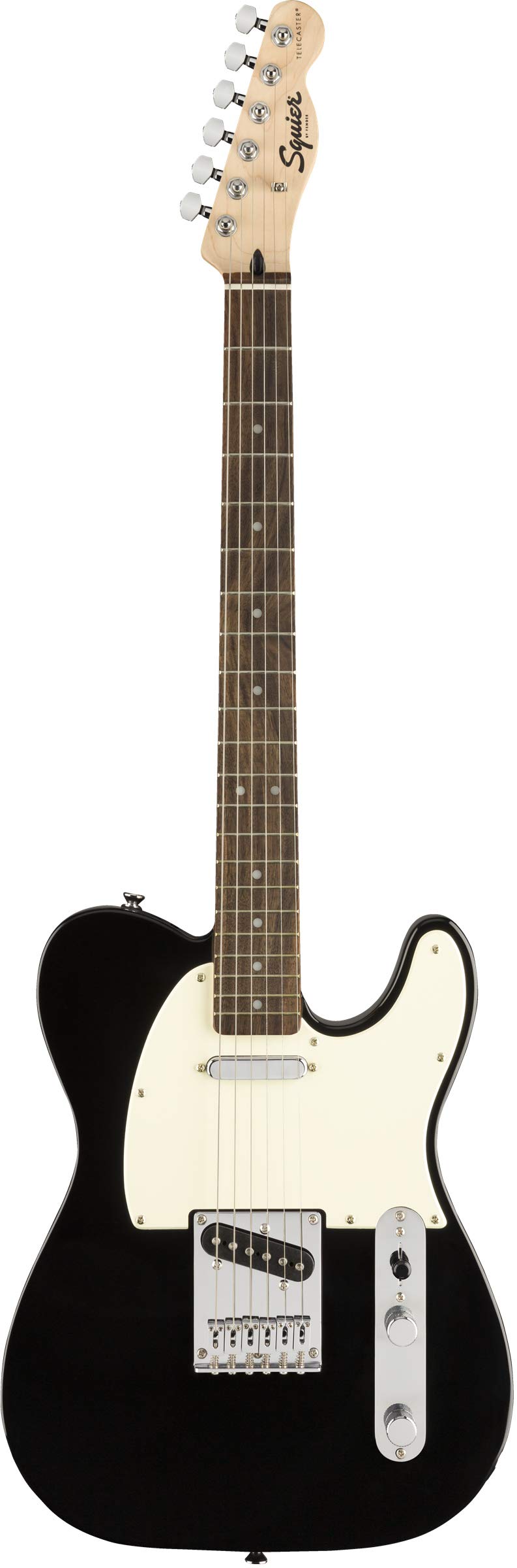 Fender Squier Bullet Telecaster, Laurel - Black Bundle with Gig Bag, Tuner, Strap, Picks, Fender Play Online Lessons, and Austin Bazaar Instructional DVD