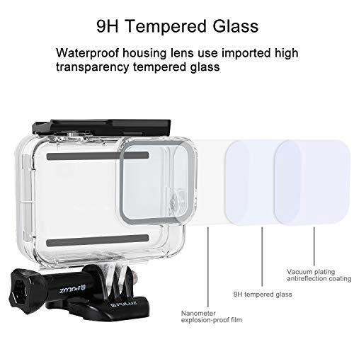 Electronics Mart Underwater Waterproof Camera Housing for GoPro HERO8 60M Depth Diving Case Protective Shell for Scuba Diving Snorkel for GoPro Hero 8