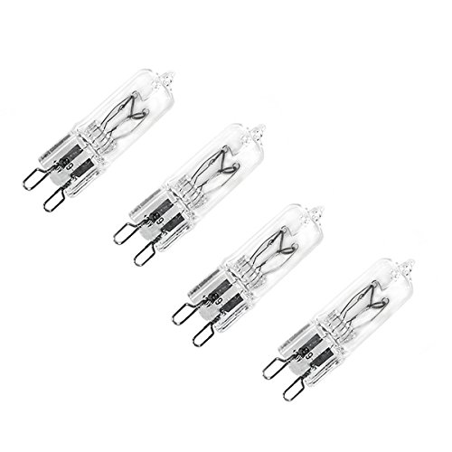 ETOPLIGHTING G9-120V-60W-4P 60W 120V T4 JD Type Halogen Clear G9 Bi-Pin Double Loop Base Light Lamp Bulbs (Pack of 4)