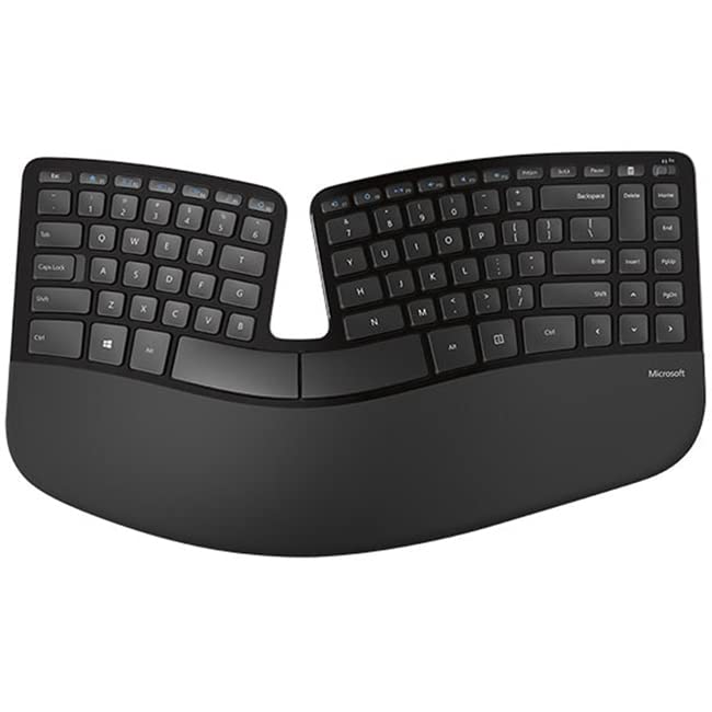 Microsoft Sculpt Ergonomic Wireless Desktop Keyboard and Mouse, Black (L5V-00001) Bundle with Deco Gear Large Extended Pro Gaming Mouse Pad Water Resistant Non-Slip