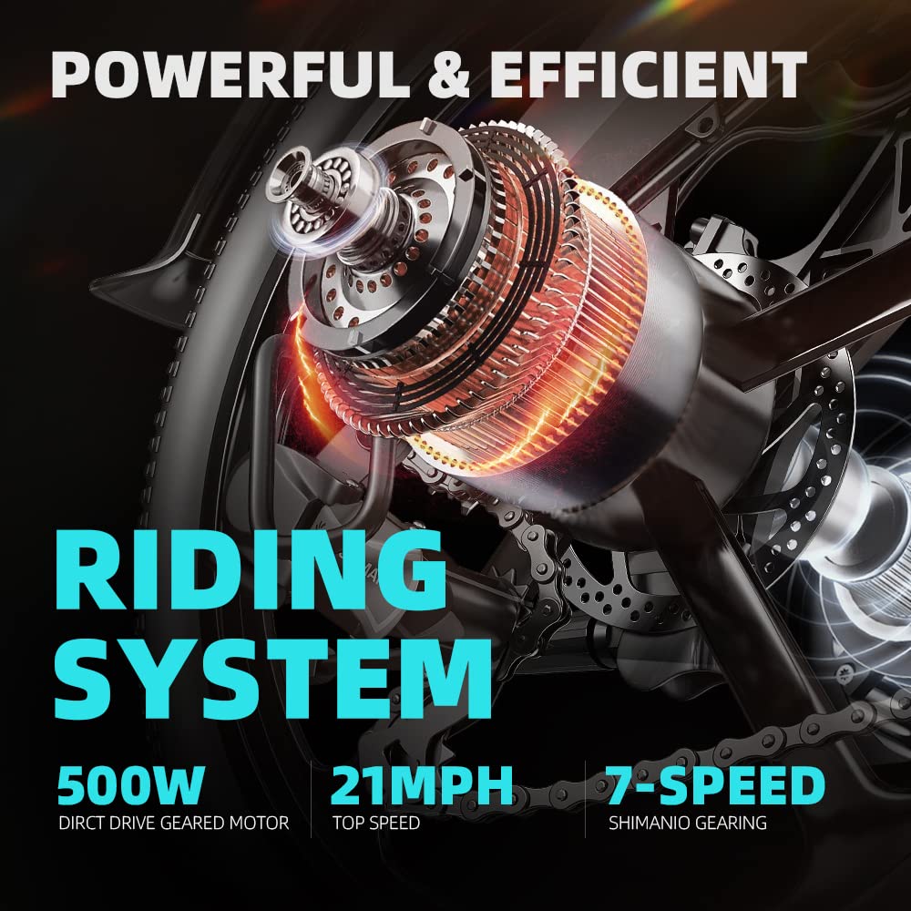 EUY electric bike for adults 500w 12.8ah