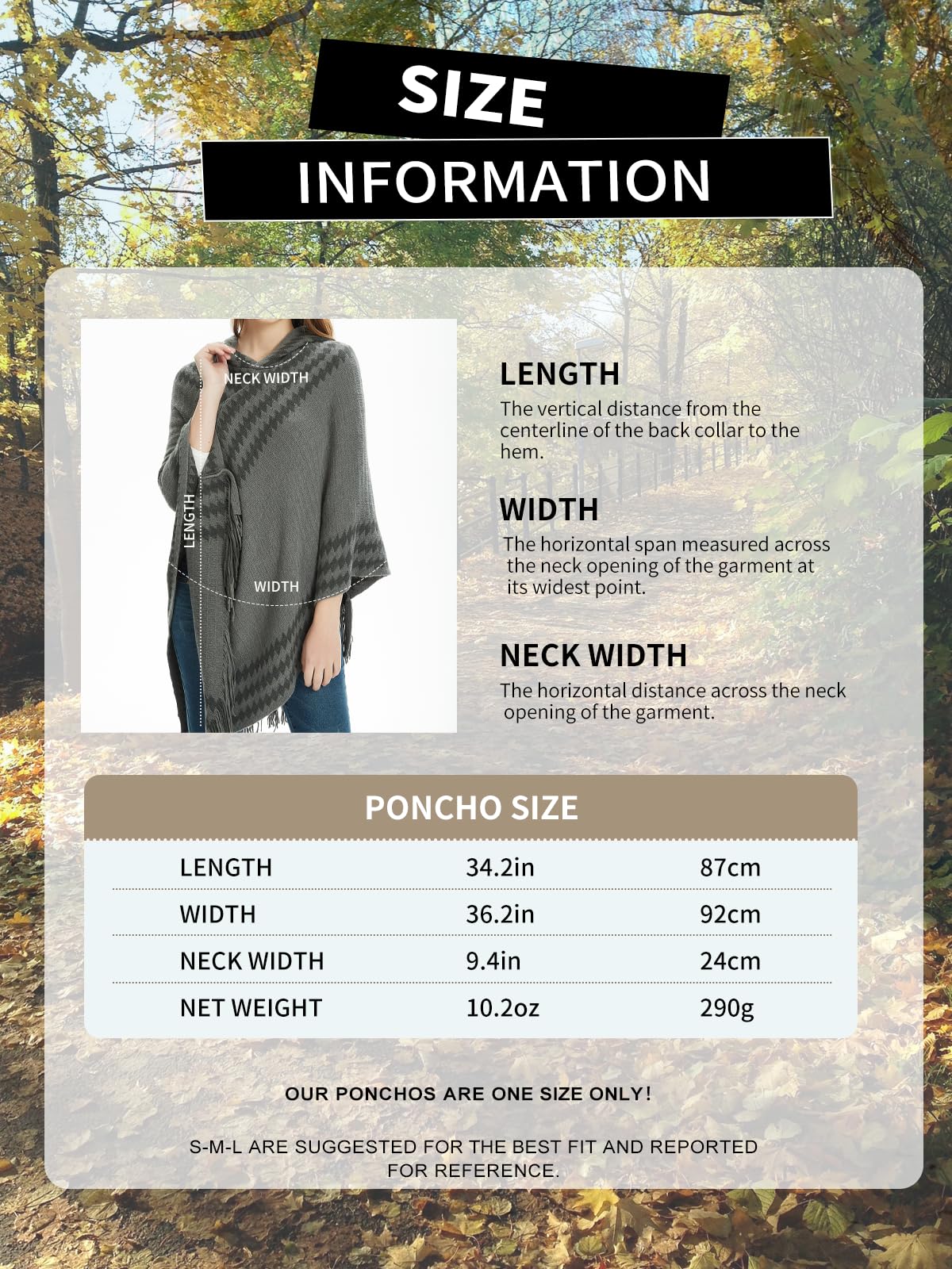 Ferand Soft Pullover Poncho Sweater Cape with Hood for Women, One size, Beige