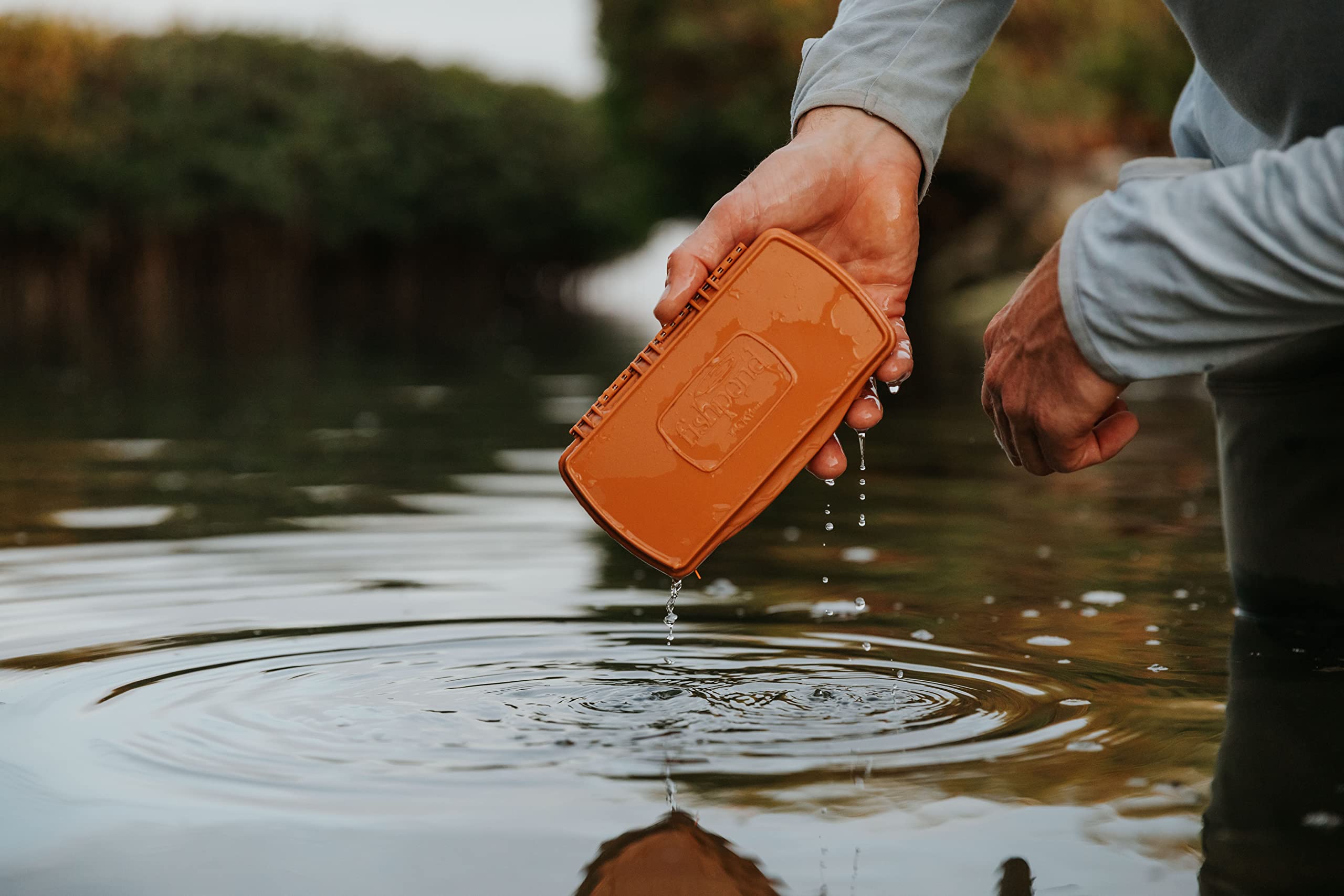 fishpond Tacky Pescador Fly Box - Burnt Orange | Waterproof Fly Box | Silicone Slits