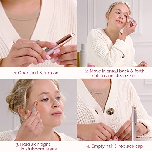 Finishing Touch Flawless Brows Remover, Electric Eyebrow Razor for Women with LED Light for Instant and Painless Hair Removal