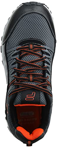 Fila mens Memory at Peak Composite Toe Trail Running Food Service Shoe, Castlerock/Black/Vibrant Orange, 10.5 US