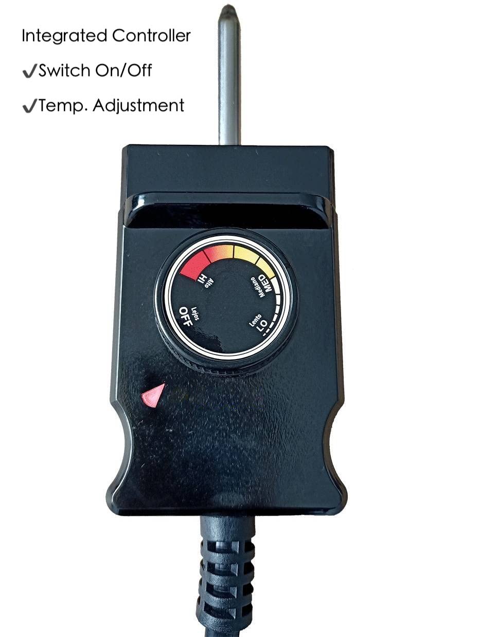 Electric Smoker Grill Heating Element Replacement Part with Adjustable Thermostat Controller for Masterbuilt Smokers & Turkey Fryers 1500W