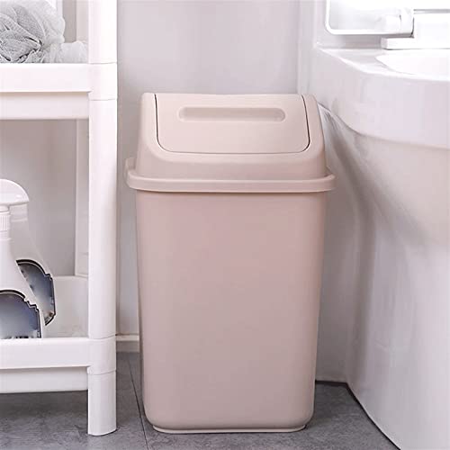 ESASAM Trash Bin， 1pc Recycle Bin Plastic Trash Can Desktop Trash Can with Lid Small Home Office Clean Trash Can Button Desktop Pink (Size : Small)