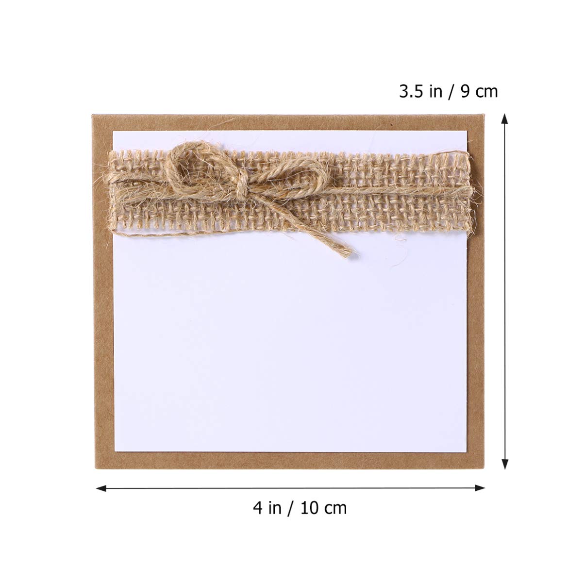 UEETEK 10pcs Burlap Guest Wedding Party Table Place Cards Wedding Collection set For Shabby Chic Rustic Wedding