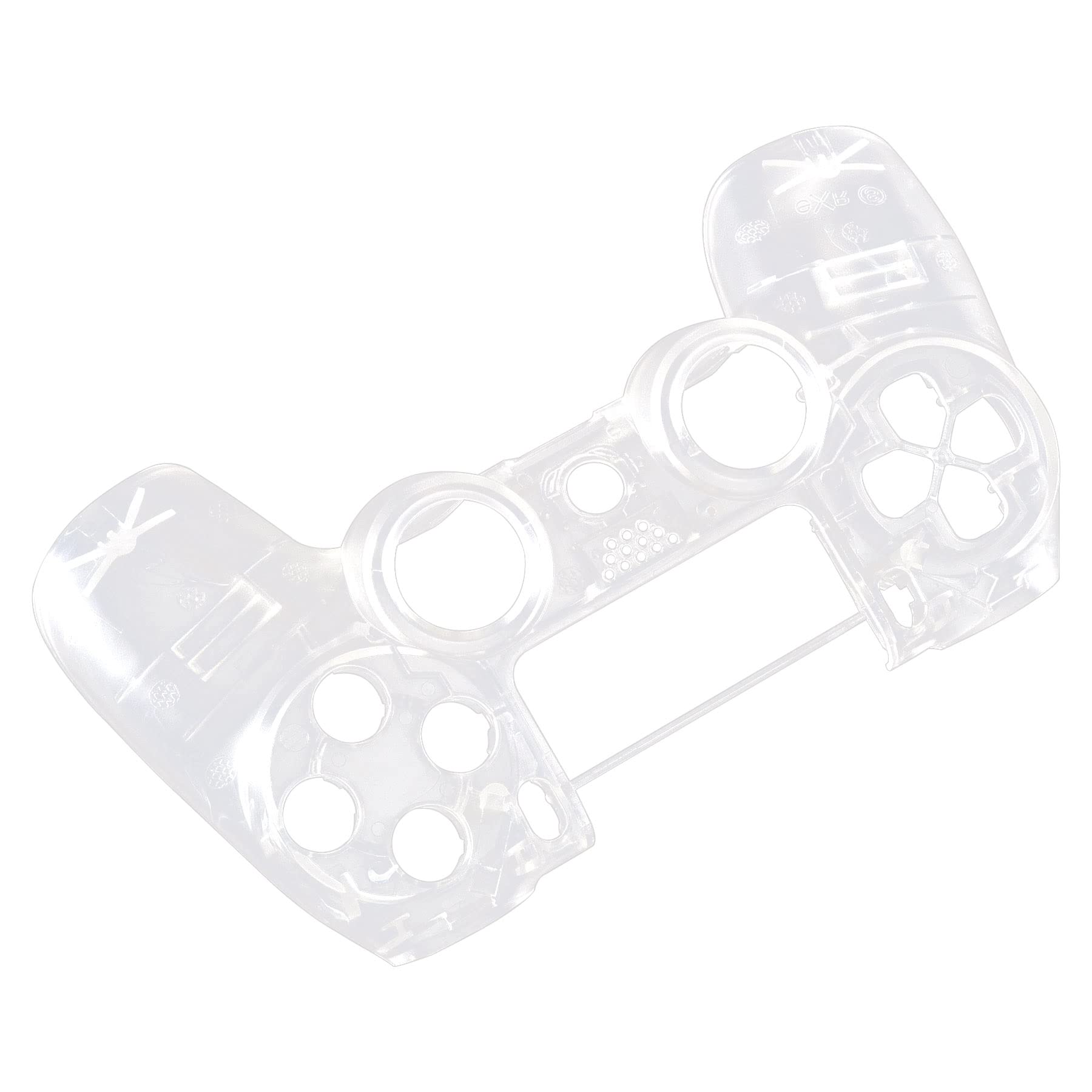 eXtremeRate Foggy Clear Blue Faceplate Cover, Soft Touch Front Housing Shell Case, Comfortable Replacement Kit Compatible with ps4 Slim Pro Controller JDM-040/050/055 - Controller NOT Included