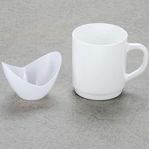 Fineline settings Plastic Tureens Oval 3.5" x 2.6" | White | Tiny Temptations | Pack of 10 Serving Bowls, RET-6302-WH