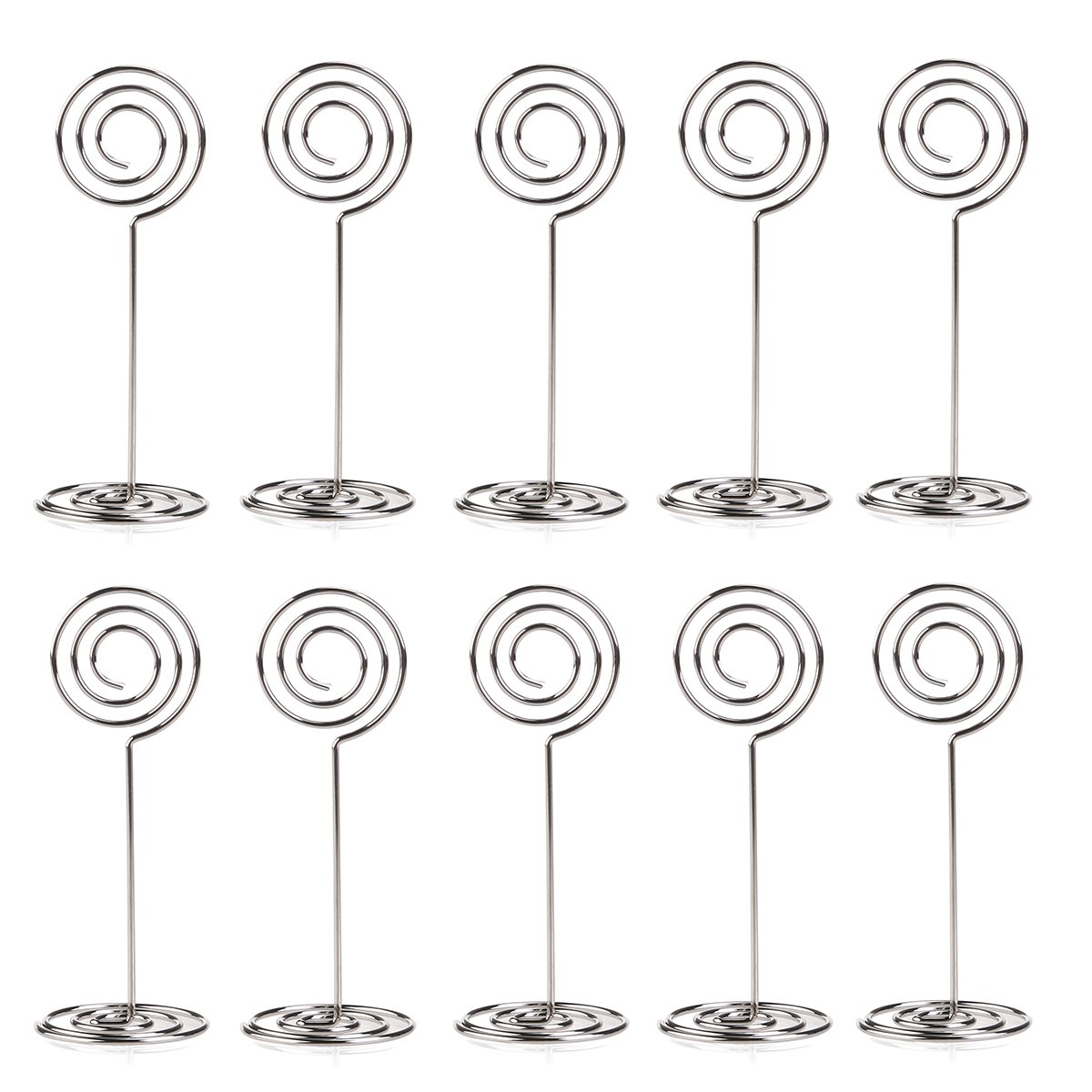 ULTNICE 10pcs Swirl Table Number Photo Holder Stands for Weddings Party Gatherings