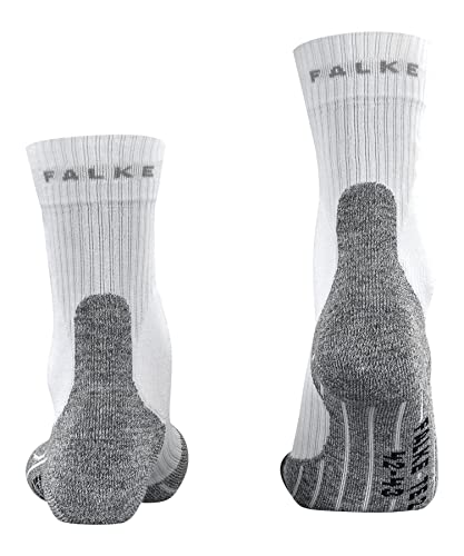 FALKE Men's TE2 Tennis Socks, Breathable Quick Dry, Mid Calf, Medium Cushion, Stabilizing High Protection Sock, White (White-Mix 2020), 10.5-11.5, 1 Pair