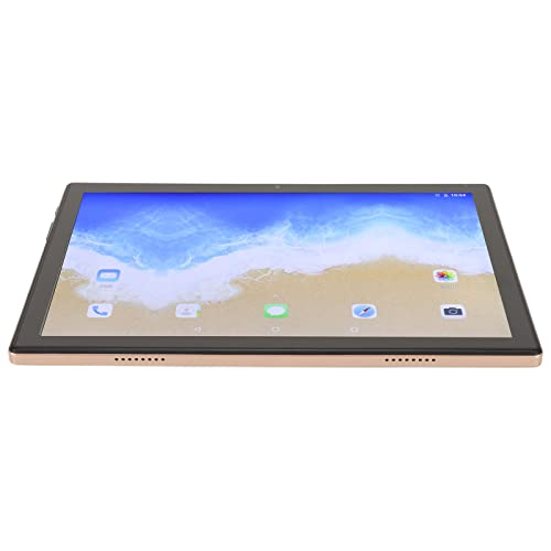 LBEC Tablet PC, 20MP Camera Gold Color 100240V 128GB Tablet 10 Inch IPS for Study (US Plug)