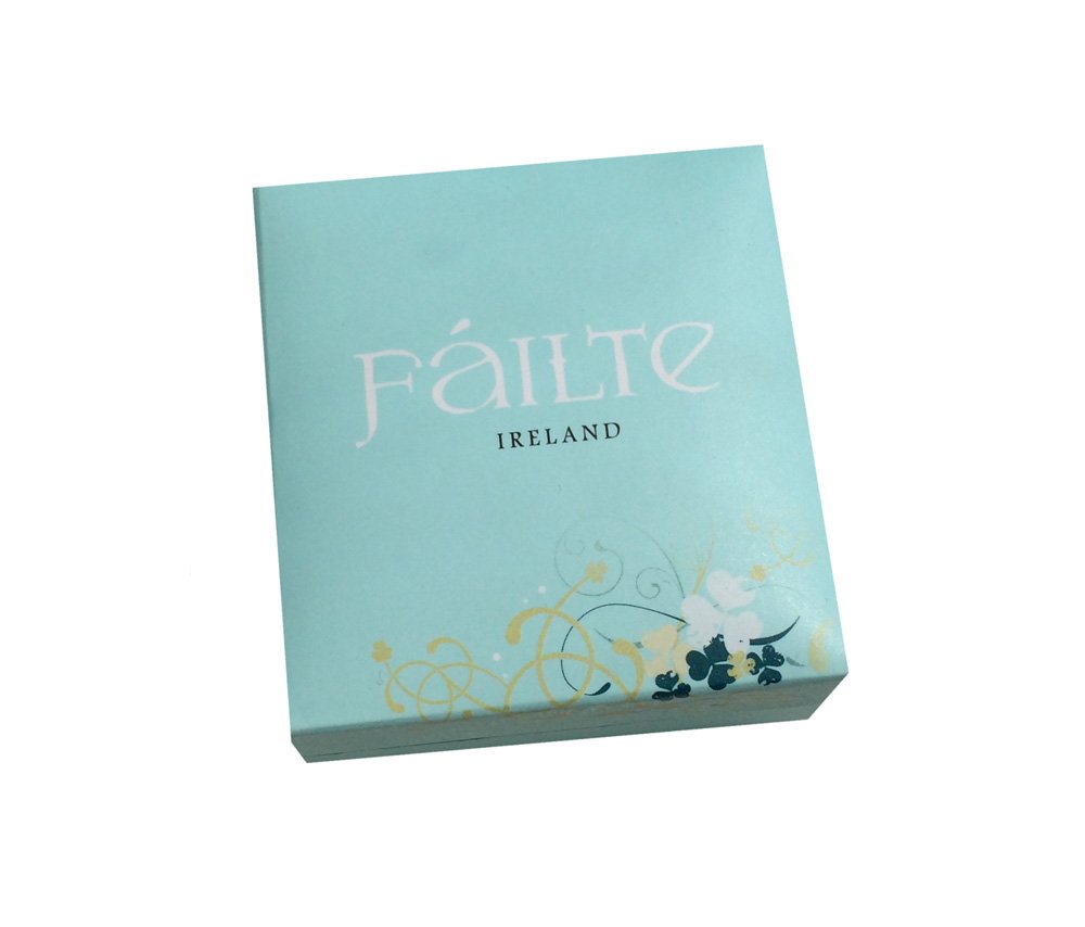 Failte Silver with Marcasite & Connemara Marble Celtic Cross-Irish Made