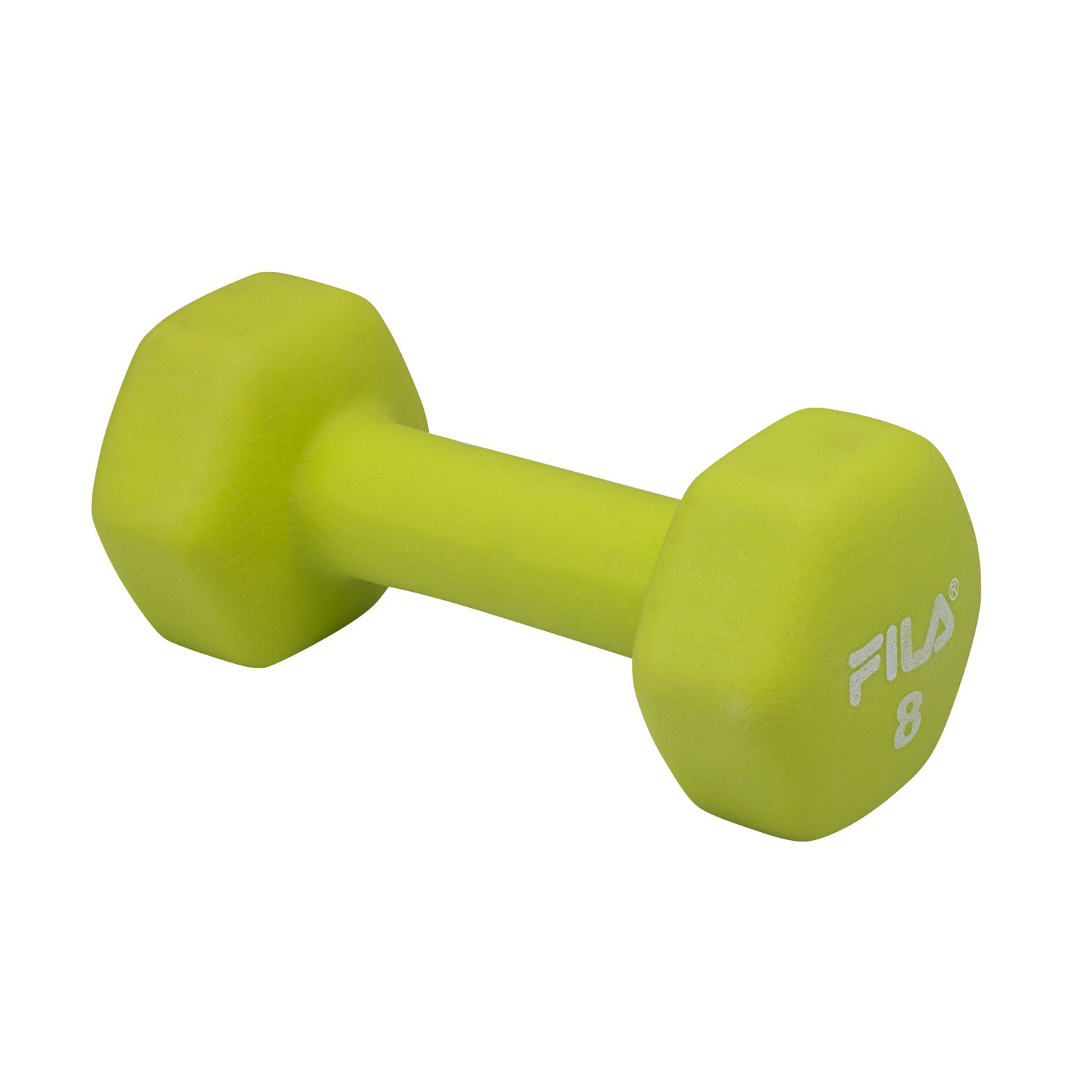 FILA Accessories Hand Weights for Women & Men - 10 lb Dumbbell Neoprene Covered for Workout, Exercise & Fitness (Sold as Single 10 Pound Dumbbell), Grey