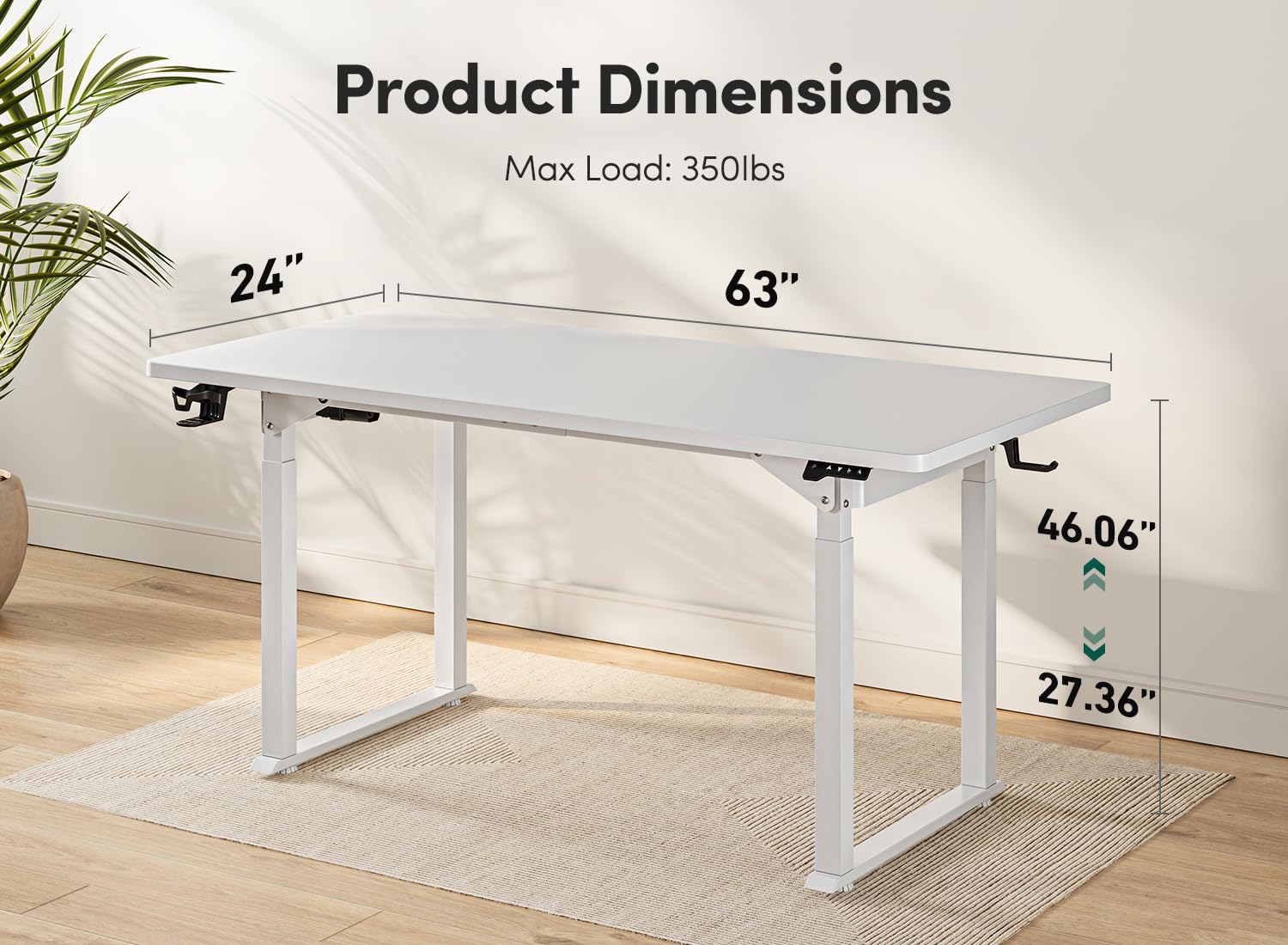 FEZIBO Standing Desk 4 Legs with Dual Motors, 63x29 Electric Standing Desk Adjustable Height with Strong stability, Stand up Desk with Whole-Piece Tabletop, Rustic Brown(2 Packeges)