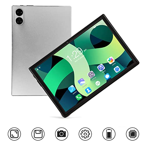 LBEC Tablet, Octa Core CPU Tablet Computer 128GB Expandable Dual WiFi IPS HD Display Double Camera 100240V for Work (US Plug)