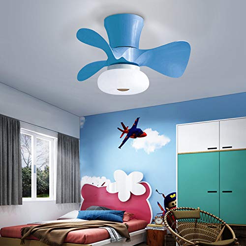 FairUo Kids Bedroom Ceiling Fan with Light Reversible with Remote Control 6 Speeds Led Dimmable Fan Ceiling Light 64W with Timer Modern Quiet Ceiling Fan Light
