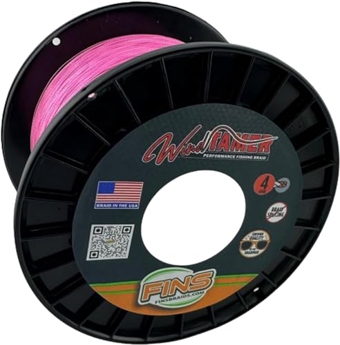 Fins Spectra 500-Yards Windtamer Fishing Line, Pink, 30-Pound