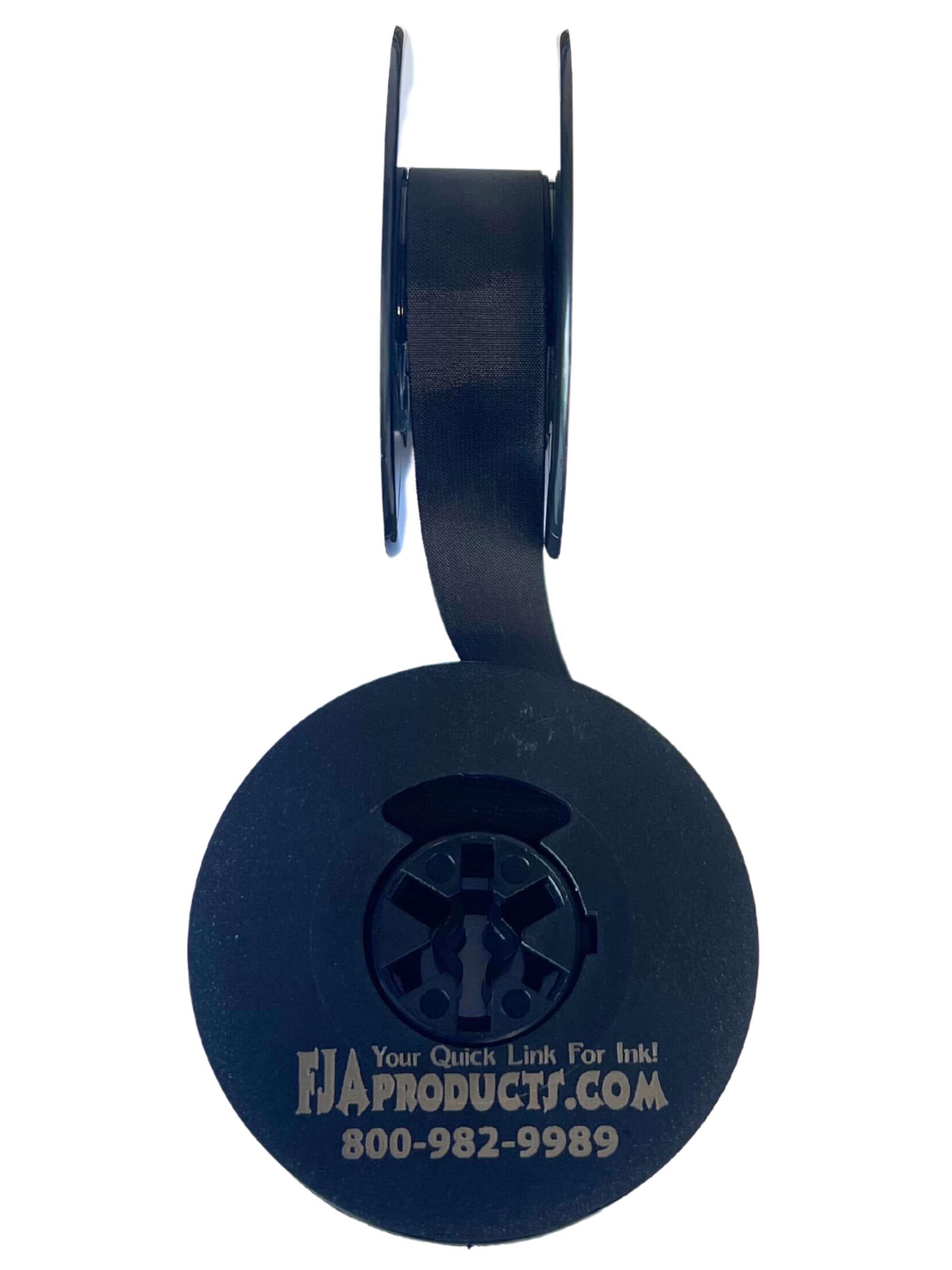 FJA Products Universal Typewriter Ribbon Twin Spool Black 1/2" Ribbon on 2 inch Spool with Eyelets. Made in USA