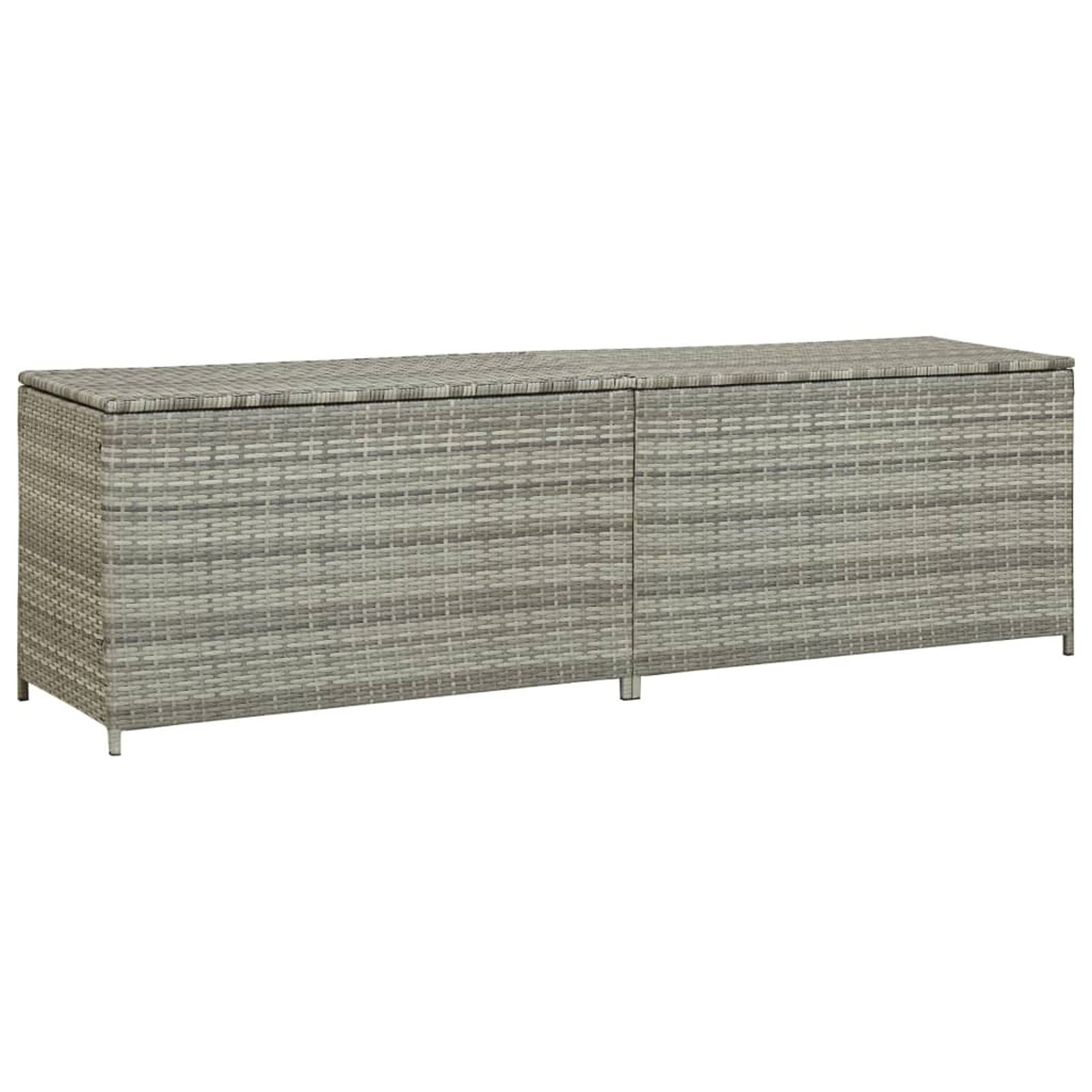 ZEYUAN Patio Storage Box Deck Storage Box Outdoor Storage Cabinet Waterproof Storage Containers Storage Outdoor Poly Rattan 78.7"x19.6"x23.6" Gray