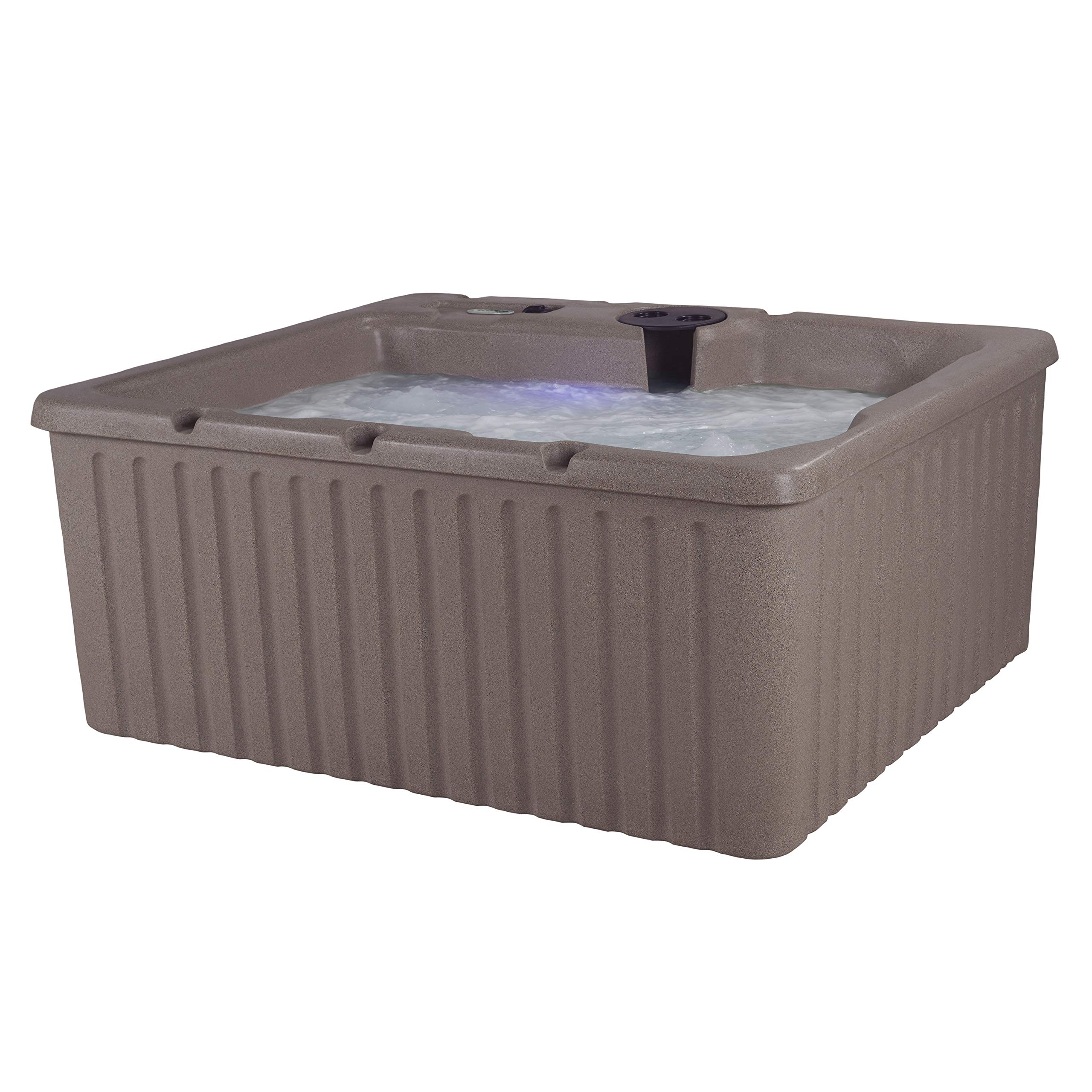 Essential Hot Tubs 14-Jet Newport Hot Tub, Seats 3-4, 3 Passive Therapy Seats Plus Full Body Massage Lounger, Millstone