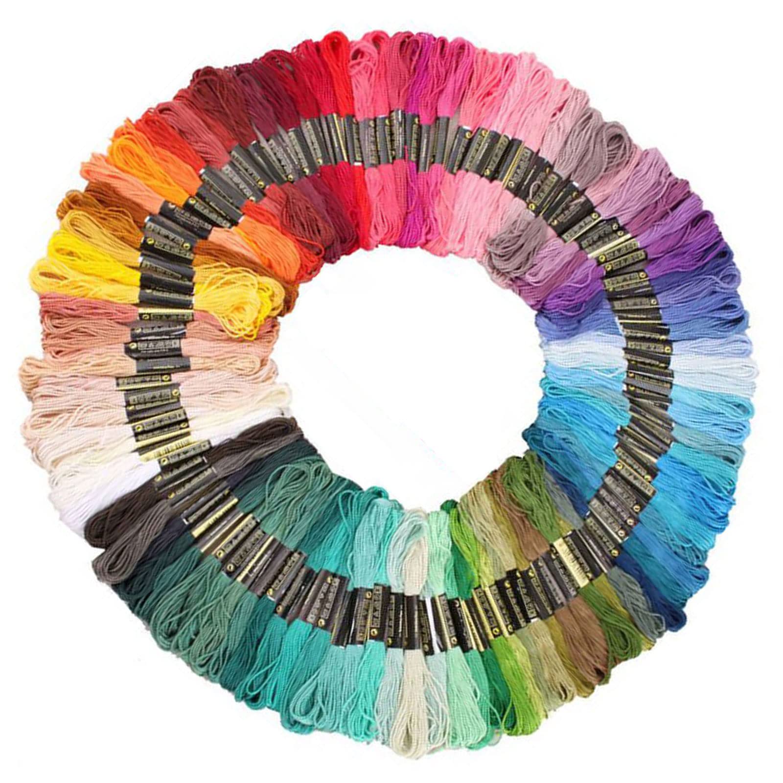 Embroidery Floss 100 Skeins,Rainbow Color Cross Stitch Thread,Friendship Bracelets String,Premium Crafts Floss 8m/8.75 Yd Long Per Skein with 6 Strands
